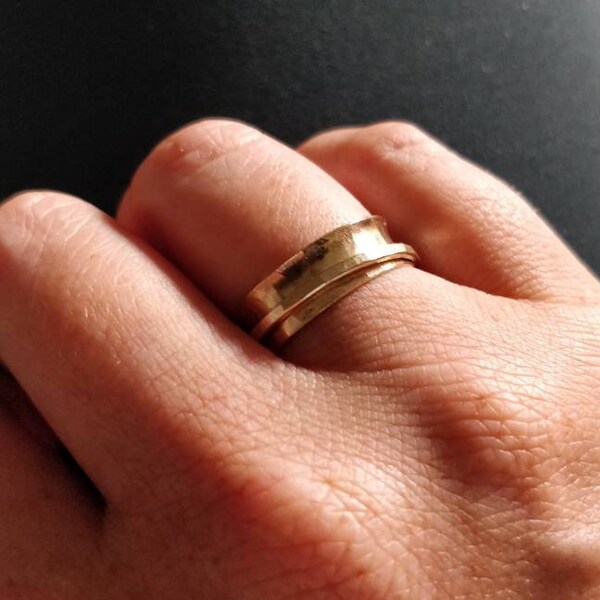 Gold Spinner Ring - Silver Spinner Ring - Gold Ring - Wedding Band ...
