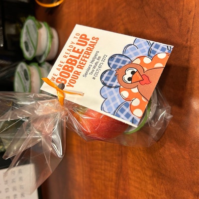 EDITABLE Gobble up Your Referrals Thanksgiving Marketing Gift Tags ...