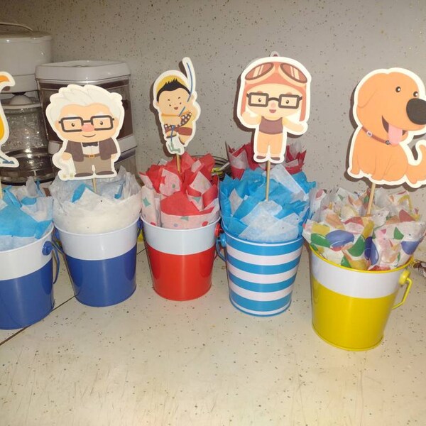 Set of 8 up in the Sky Adventure Centerpieces Picks 4 Inches Party ...