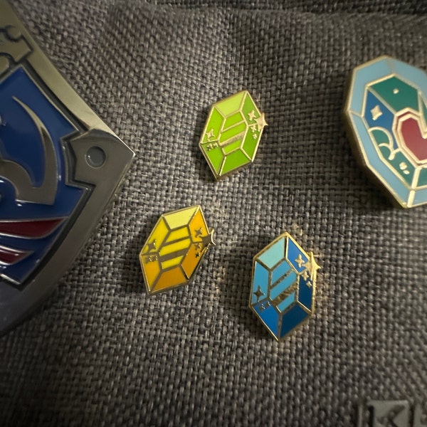 Mini Gem Pins | Crystal Cute Mini Multicolor Gamer Diamond Enamel Pins ...