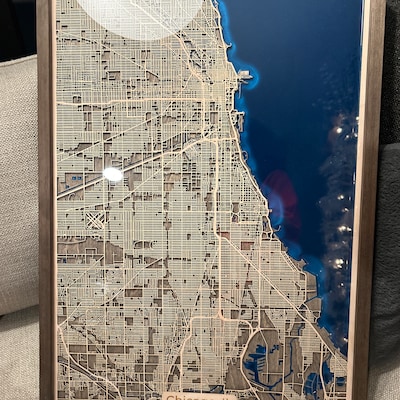 Custom Lake Map Wood and Epoxy Resin - Etsy