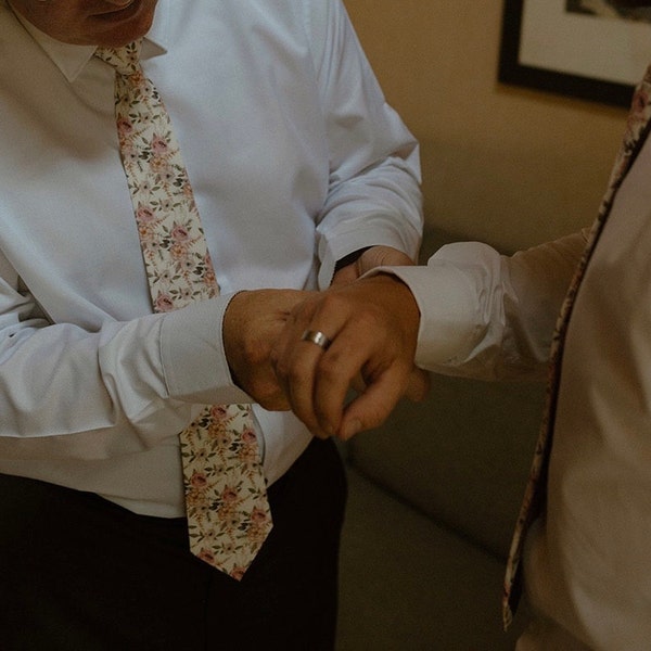 Neutral Mauve Floral Wedding Tie, Men’s Ties, Vintage Men’s Tie ...