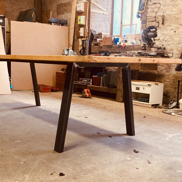 Table Legs, With Double Connecting Bar, Trapeizodal Shape TRIN2B8040 - Etsy