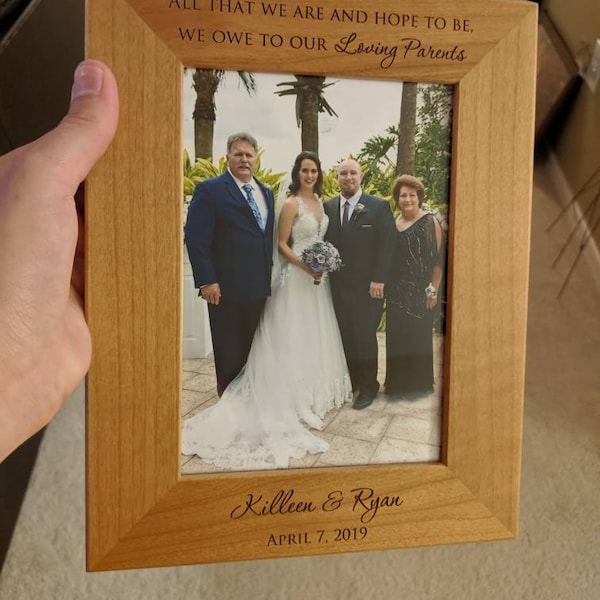 Personalized Wedding Picture Frame for Parents of Bride & Groom by ...