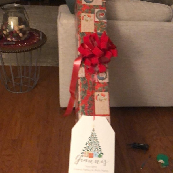 Giant XL Christmas Gift Tag - PRINTABLE Editable Corjl, Extra Large Tag ...