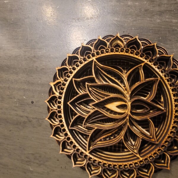 Multilayer Laser Cut DXF - MANDALA LOTUS - Mandala Svg Files for Cricut ...