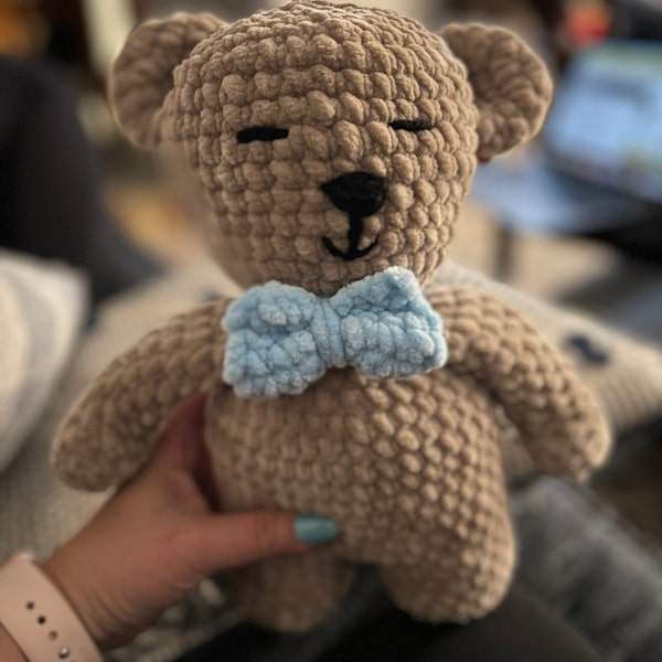 Teddy Bear Crochet Pattern | Beginner Friendly | A No Sew Amigurumi ...