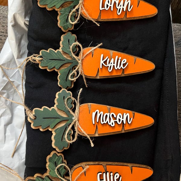 Personalized Carrot Easter Basket Tag | Carrot Tag | Persoalized Easter ...
