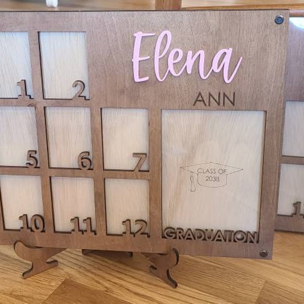 School Years Photo Frame * Pre K Grade 12 to Graduation Picture Frame ...