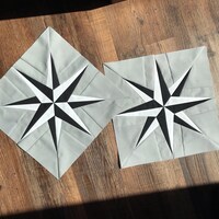 Compass Rose Quilt Block, Christmas Star, Instant Download, 12 8 & 6 ...