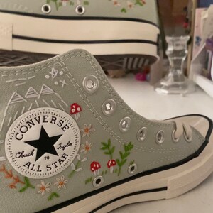 Custom Embroidery Converse Sports Shoes Platform Converse Converse ...