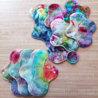 Set of THREE 'fluff Folds' Interlabial Pads assorted Colourways - Etsy