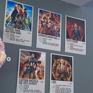 Marvel MCU Mini Poster Prints Movies and TV Shows 6x4inch | Etsy