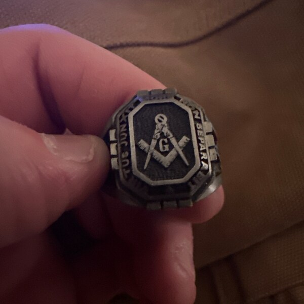 Customized Masonic Ring, Master Mason Ring for Man, Freemason Gold Ring ...