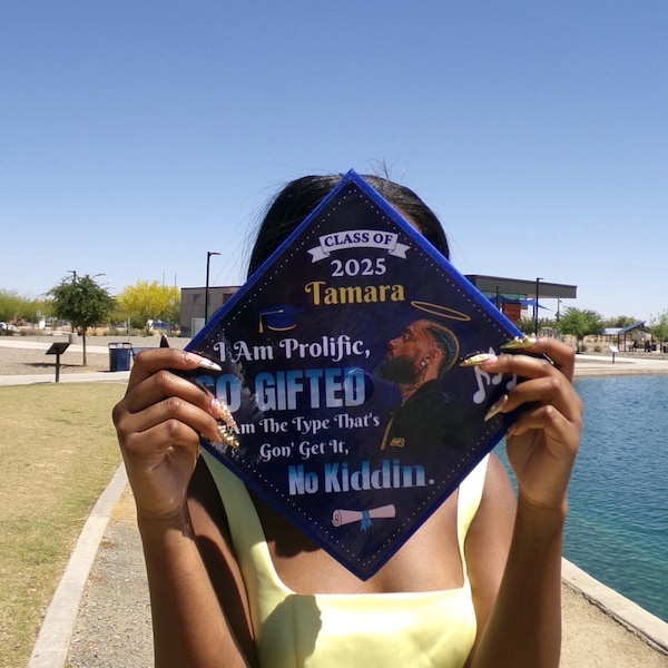 Graduation Cap Topper Label/ so Gifted - Etsy