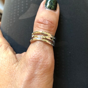 Woven Textured Ring Intertwined Bands Sterling Silver - Etsy