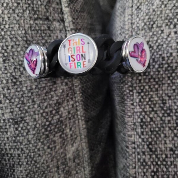 Snap Jewelry Badge Reel ID Holder, Ginger Charm Snap Button Lanyard ...