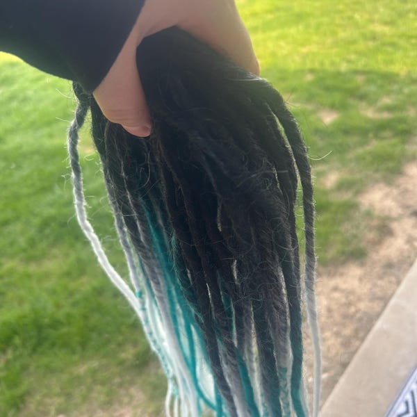 Synthetic Dreads "druid" in Brown, Blonde, Green Hair Double Ended or ...