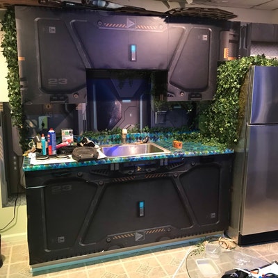 Door Mural Sci Fi Armoured Bunker, Gateway. Decal for Window, Wall ...