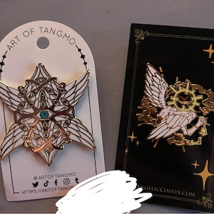 Wizened Seraph Biblically Accurate Angel Pin, Dark Gothic Enamel Pin ...