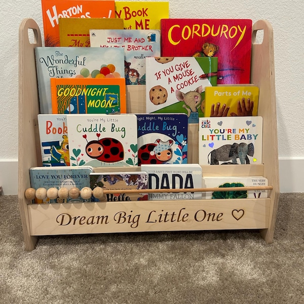 Montessori Bookcase, Bookcase for Child, Nursery Bookshelf ...