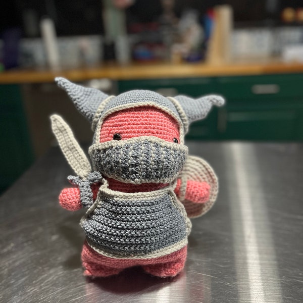 Dragon Knight PDF Crochet Amigurumi Pattern Fantasy Plushie With ...