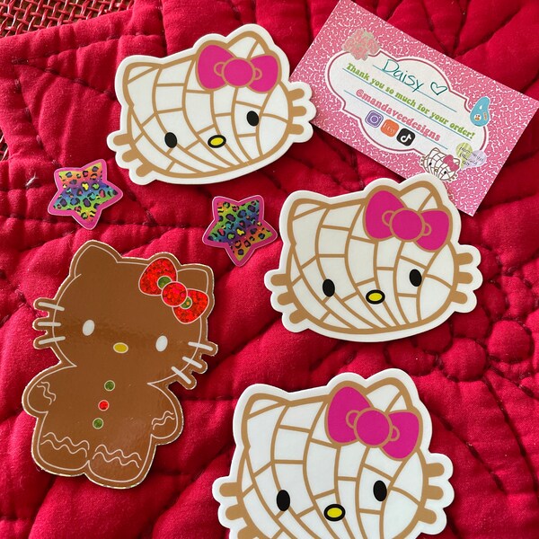 Kitty Concha Sticker | Mexican American Concha |conchita |pan Dulce ...