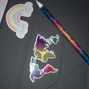 China Map Holographic Stickers Map Sticker Holographic | Etsy