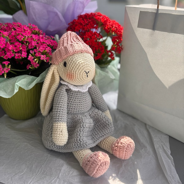 Crochet Bunny Girl Pattern, Amigurumi Rabbit Pattern Crochet Hare ...