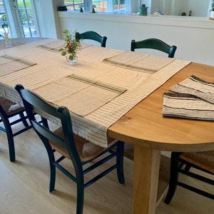 French Style Linen Table Runner, Striped Linen Table Runner ...