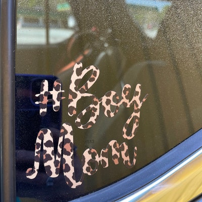 Leopard Print Dog Paw Vinyl Decal Car Window Decal Laptop - Etsy