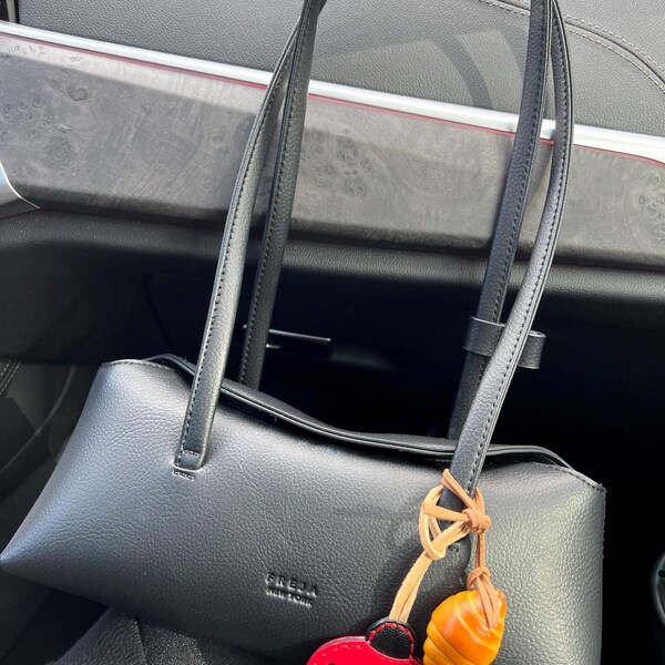 Red Ladybug Handmade Leather Bag Charm, Good Luck Gift, Cute Purse ...