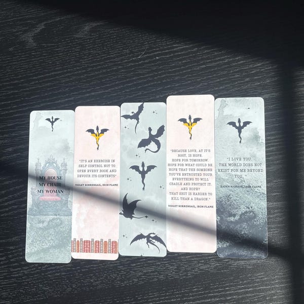 Onyx Storm Inspired Bookmark Set | Brave the Dark Bookmark | Xaden ...