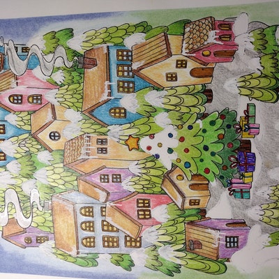 Printable Winter Coloring Page, Digital Christmas Coloring Page ...