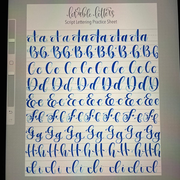 Flourish Alphabet Lettering Worksheet | Learn to Letter | Lettering ...