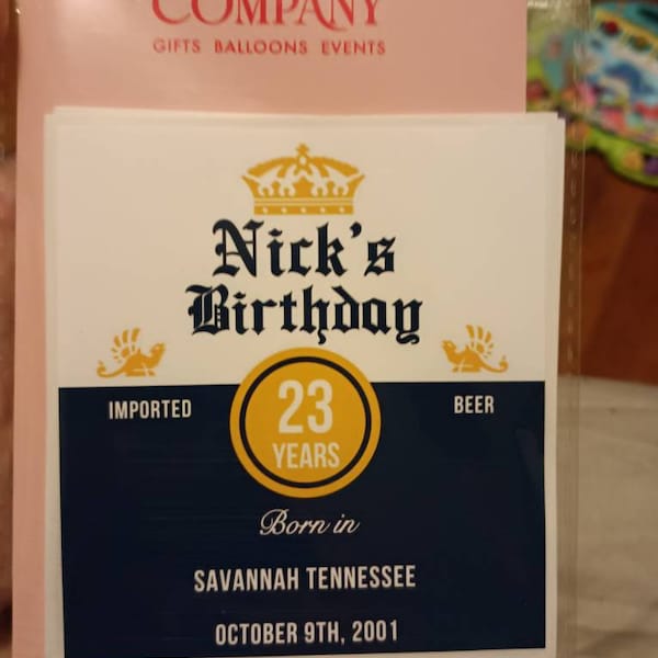 Gift for 21st Birthday Coronita Bottle Label for Birthday Gift for Beer ...