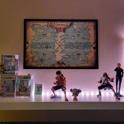 Anime One Piece World Map, Wrapped Canvas Map, World Map, Wrapped ...