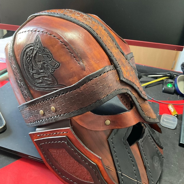 Digital LARP Leather Viking Helmet PATTERN - Viking Set - Etsy
