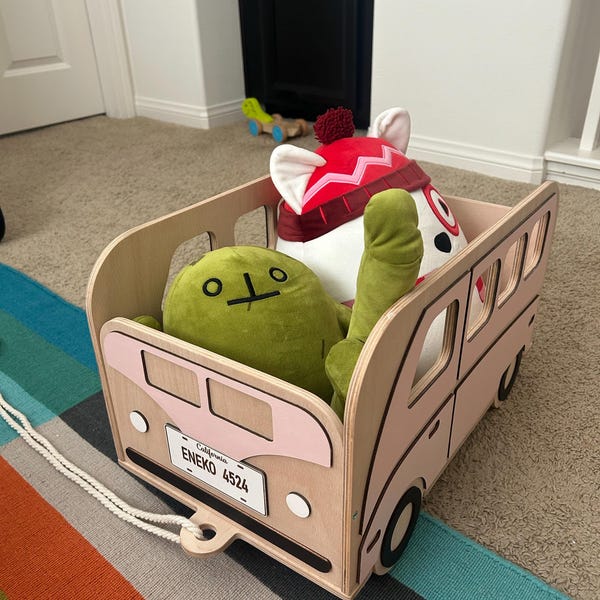 Custom Car Shaped Storage for Kids Toys With Name, Nursery Organization ...