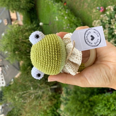 PATTERN ONLY: Frog Baby Rattle Frog Amigurumi Toy Frog Toy Tutorial ...