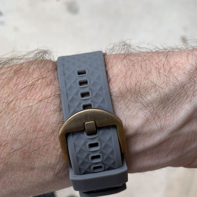 Curved End Rubber Watch Strap Mens Silicone Red Orange Blue - Etsy