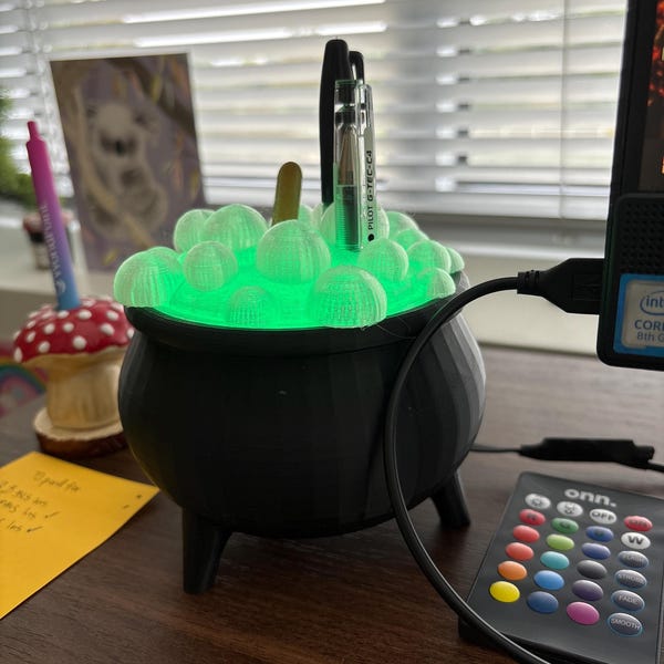 Cauldron Pen Holder Halloween Witch Decor - Etsy