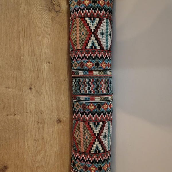 Red French Ticking Stripe Heavy Draught Excluder – 70-200cm, Weighted ...