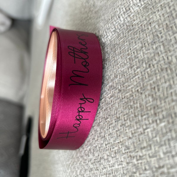 Personalised 25mm Ribbon | Personalised Satin Ribbon | Gift Wrapping ...
