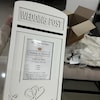Personalised White Wedding Card Post Box New Design Locking / Lockable ...