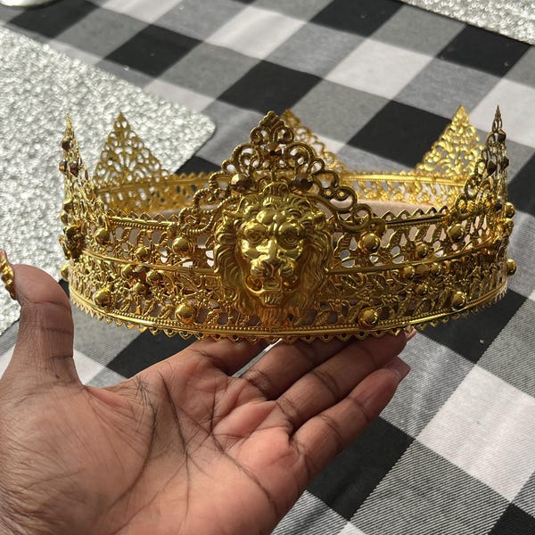 Couple Crowns King Crown for Men, Queen Crown, Man's Crown, Royal Blue ...