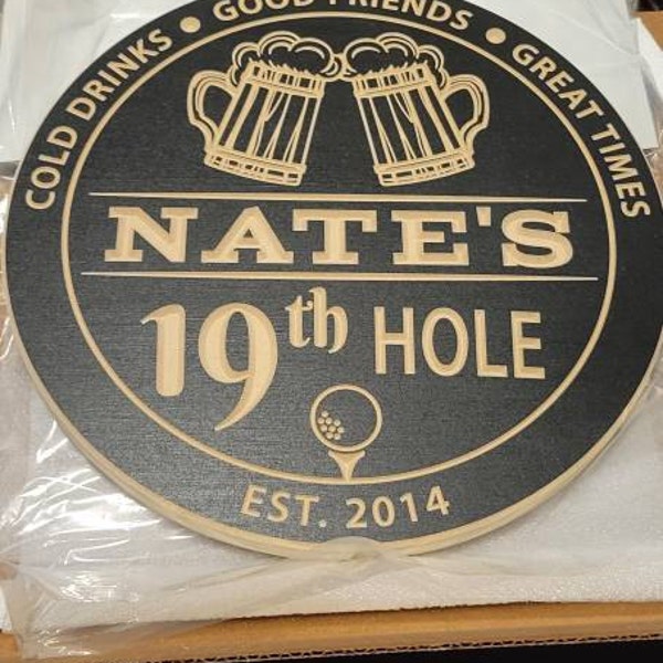 Wine Cellar Sign With Name / Personalized Wine Bar Sign / Carved Wood ...