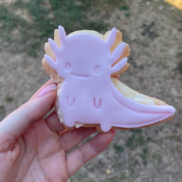 Cute Axlotl Cookie Cutter, Axolotl Gifts, Fondant Clay Cutter, Gift for ...