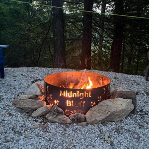 Camping Silhouette Fire Pit, Metal Yard Art, Chair Fire Pit, Gift for ...
