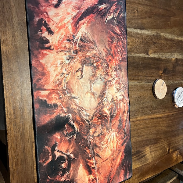 Ifrit VS Phoenix Final Fantasy 16 Desk Mat • FFXVI Gaming Mousepad ...